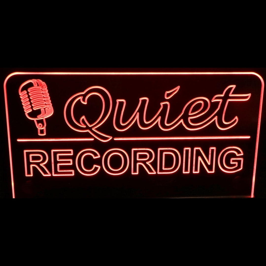 Customizable Quiet Recording Microphone Studio Business Sign LED ...