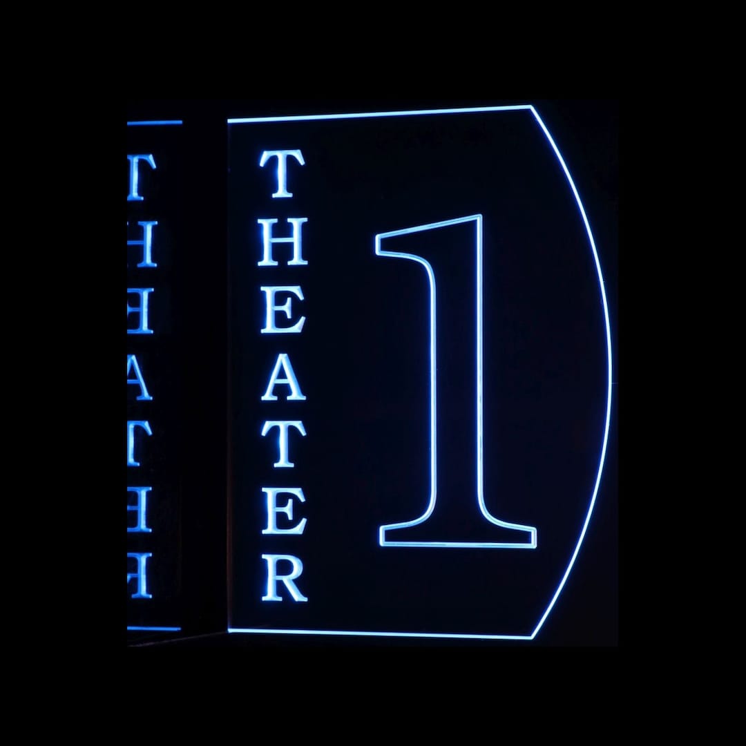 Customizable Home Movie Theater Studio Cinema LED Lighted Sign Plaque ...