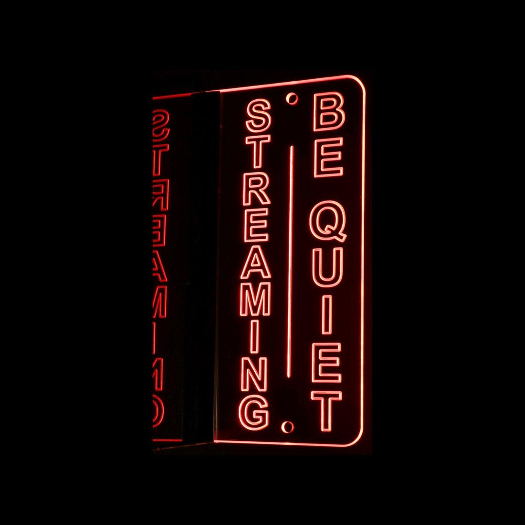 Customizable Streaming Be Quiet LED Lighted Sign Plaque 19766 ...
