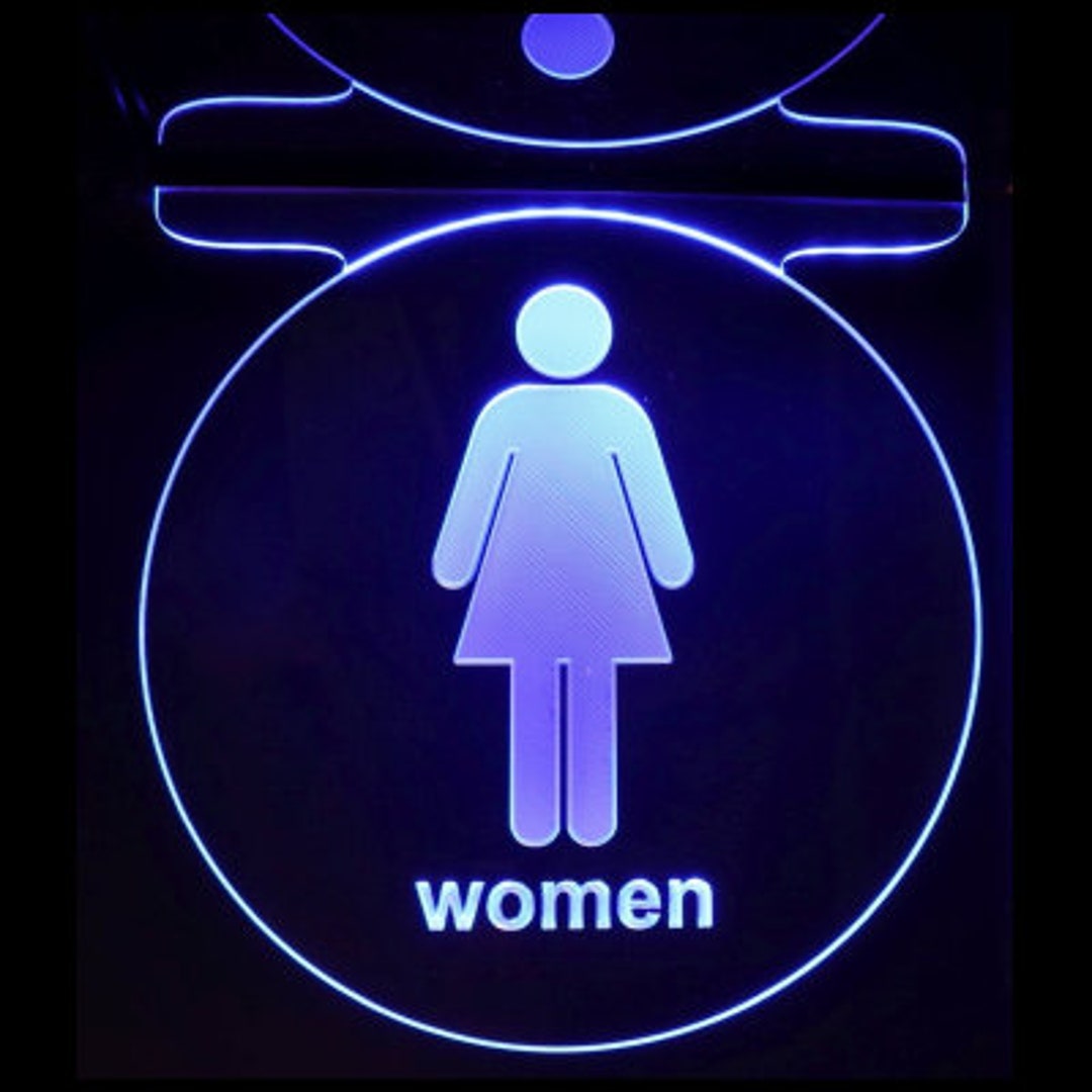 Customizable Restroom Bathroom Mens Womens Gender Neutral LED Lighted ...