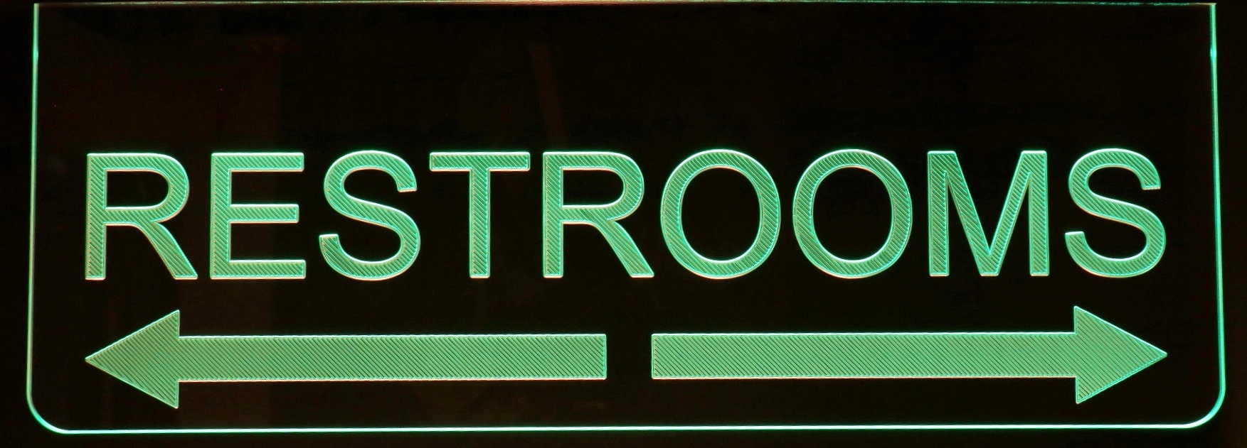 Customizable Block Restroom Bathroom Ladies Gentlemen LED Lighted Sign ...