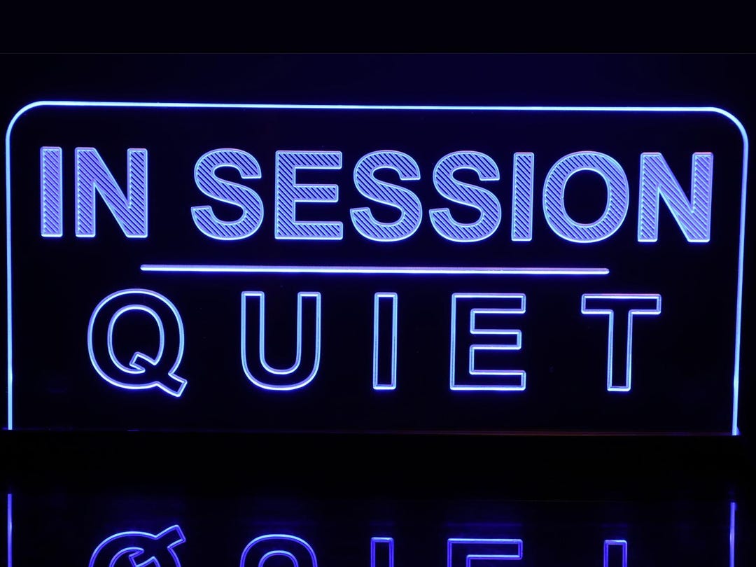 Customizable in Session Quiet LED Lighted Business Sign Plaque ...