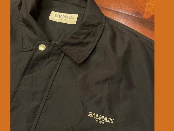 Vintage Balmain bomber jacket screen logo on the chest - Gem