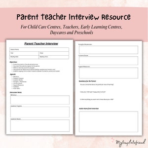 Parent Teacher Interview Resource - Download Template, Interview ...