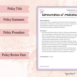 Child Care Policies and Procedures Complete Template - Etsy