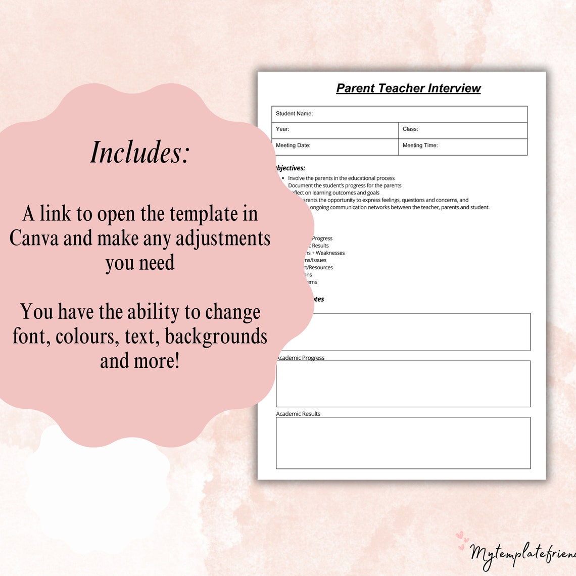 Parent Teacher Interview Resource - Download Template, Interview ...