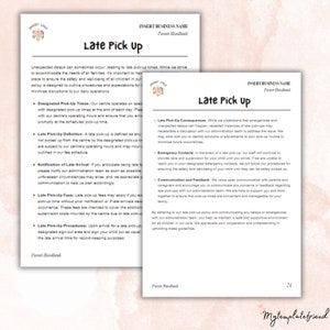 Parent Handbook - Childcare Centre Template - Etsy