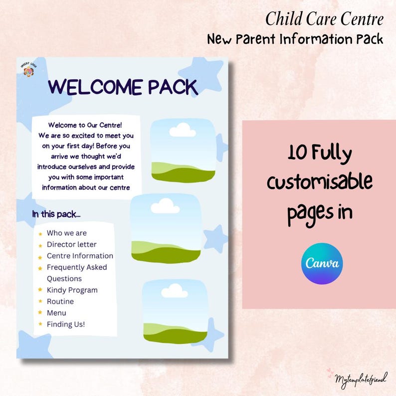 Child Care Parent Information Pack New Parent Induction Kit, Fully ...