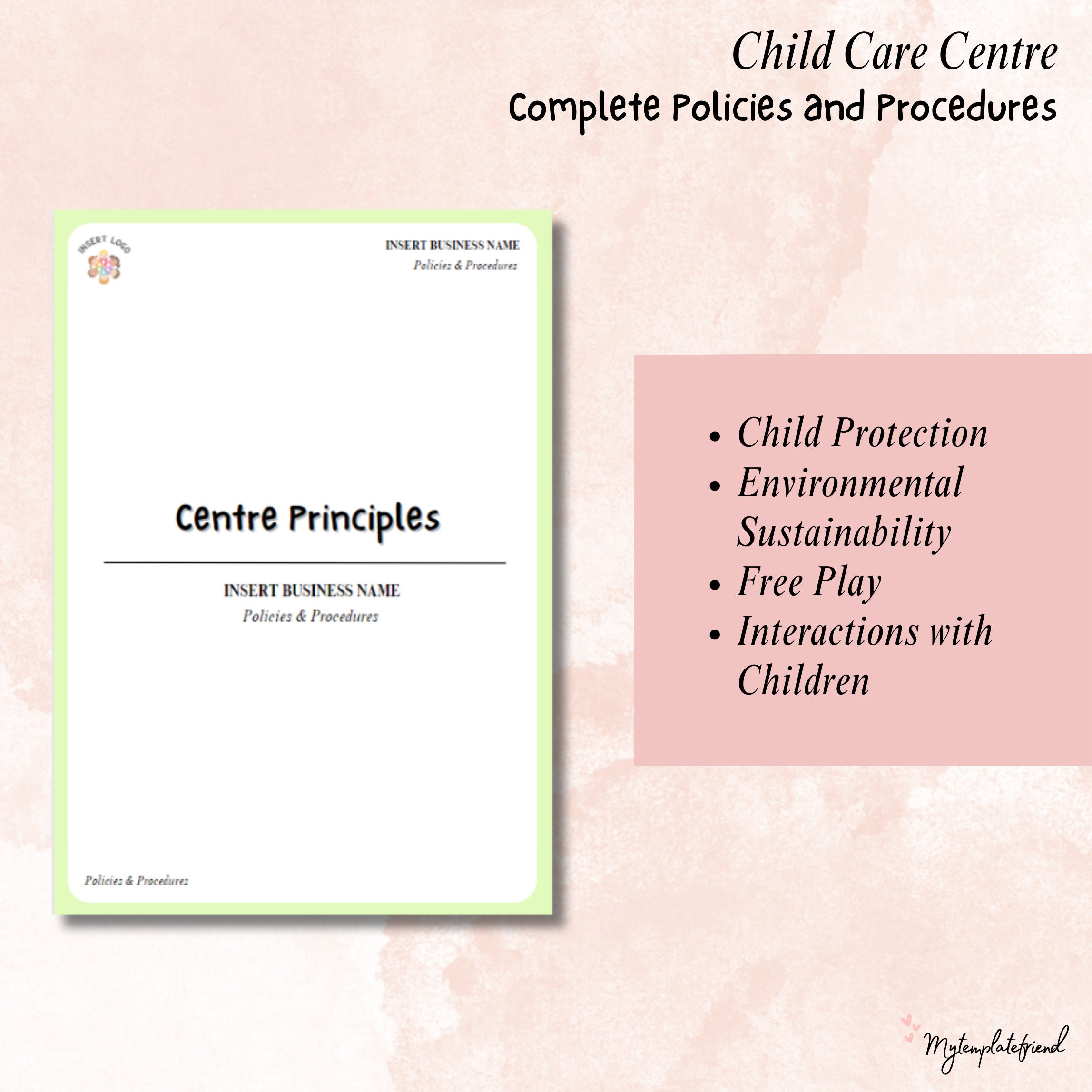Child Care Policies and Procedures Complete Template - Etsy