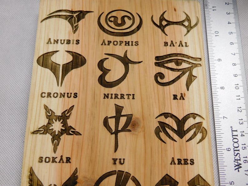 Laser Engraved Stargate System Lords Sign - Etsy