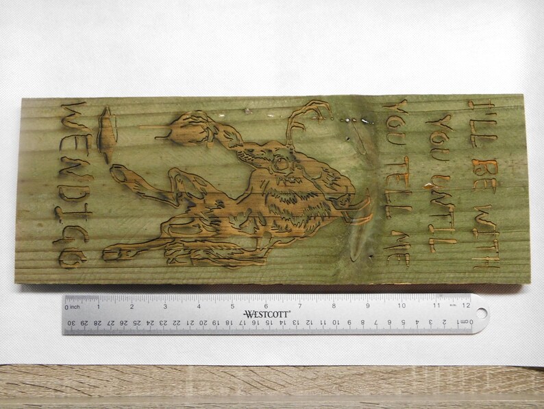 Laser Engraved Wendigo Sign - Etsy