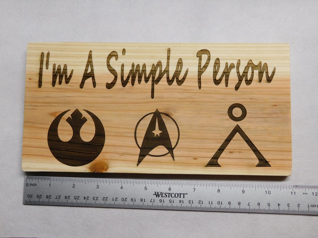 Laser Engraved Sci-fi Simple Person Wooden Sign - Etsy