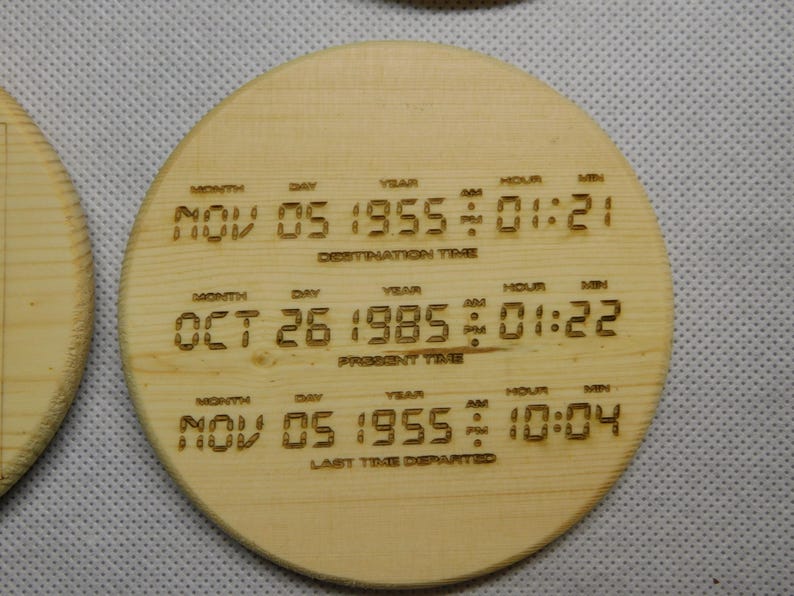 Laser Engraved Back to the Future Coaster Set - Etsy