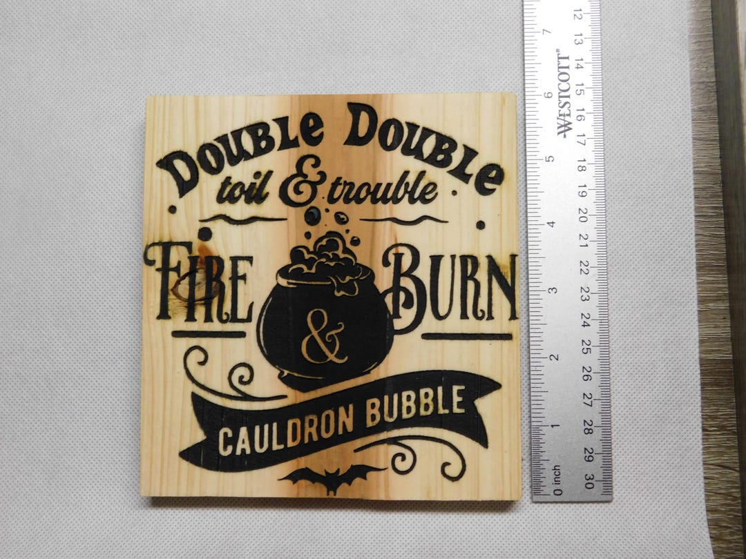 Laser Engraved Halloween Cauldron Sign - Etsy