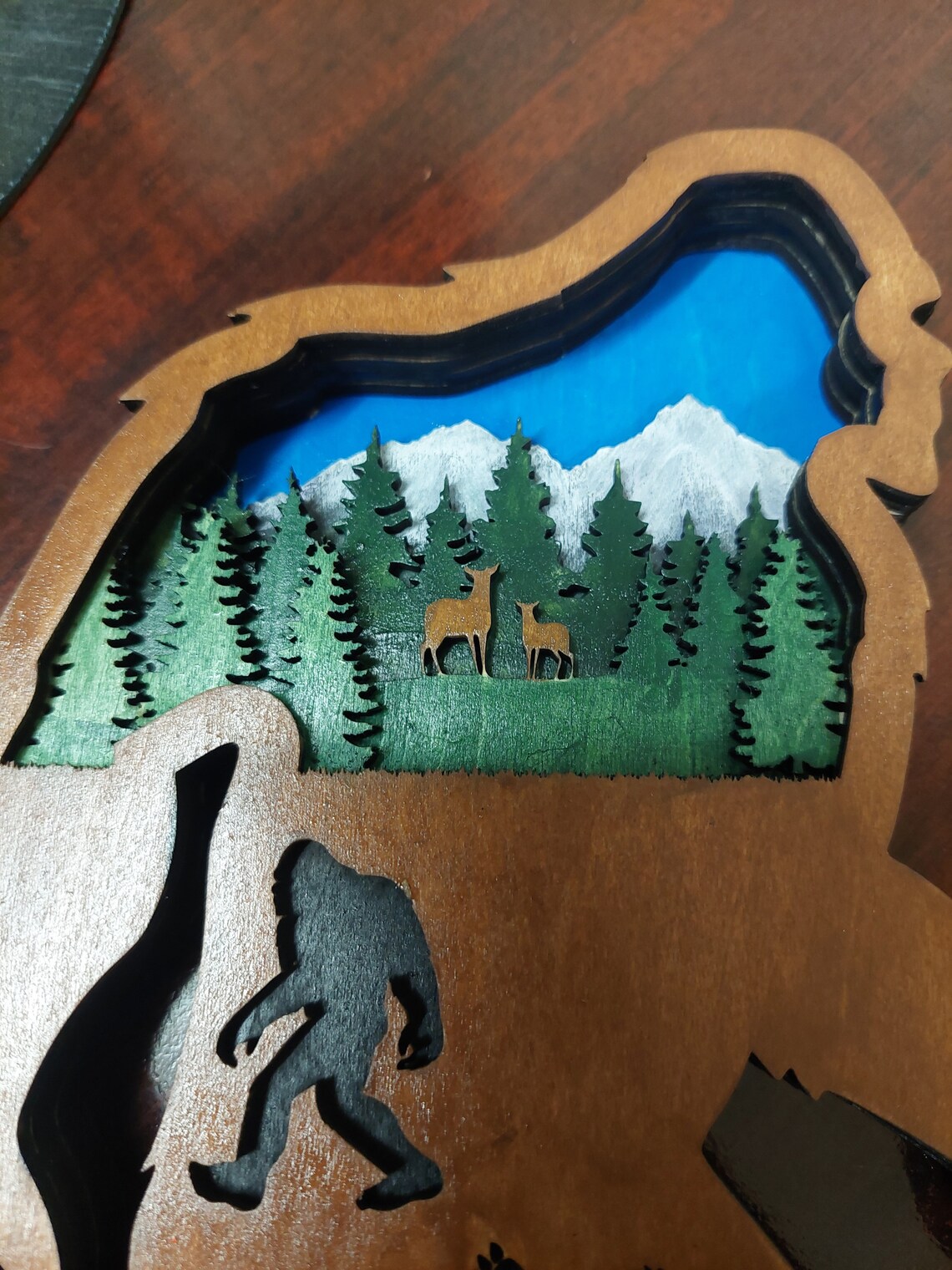 Bigfoot Layered Laser Cut Display - Etsy