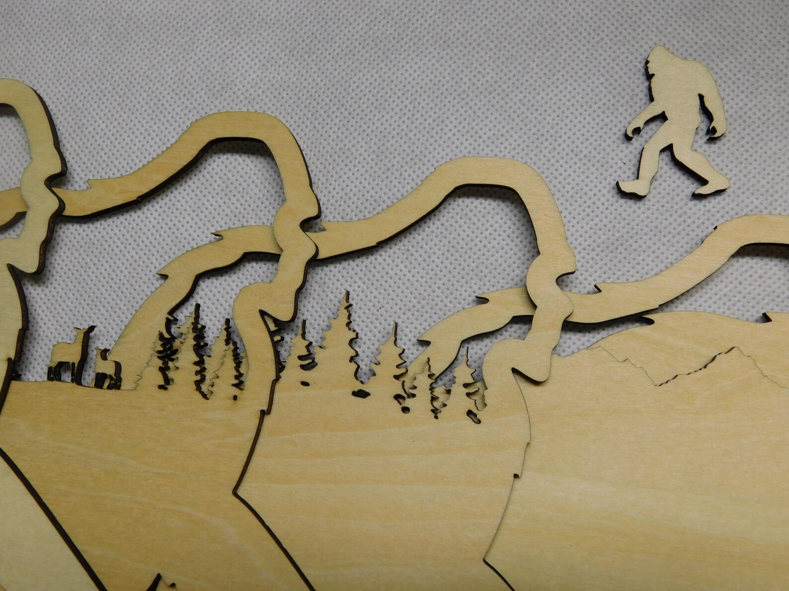 Bigfoot Layered Laser Cut Display - Etsy