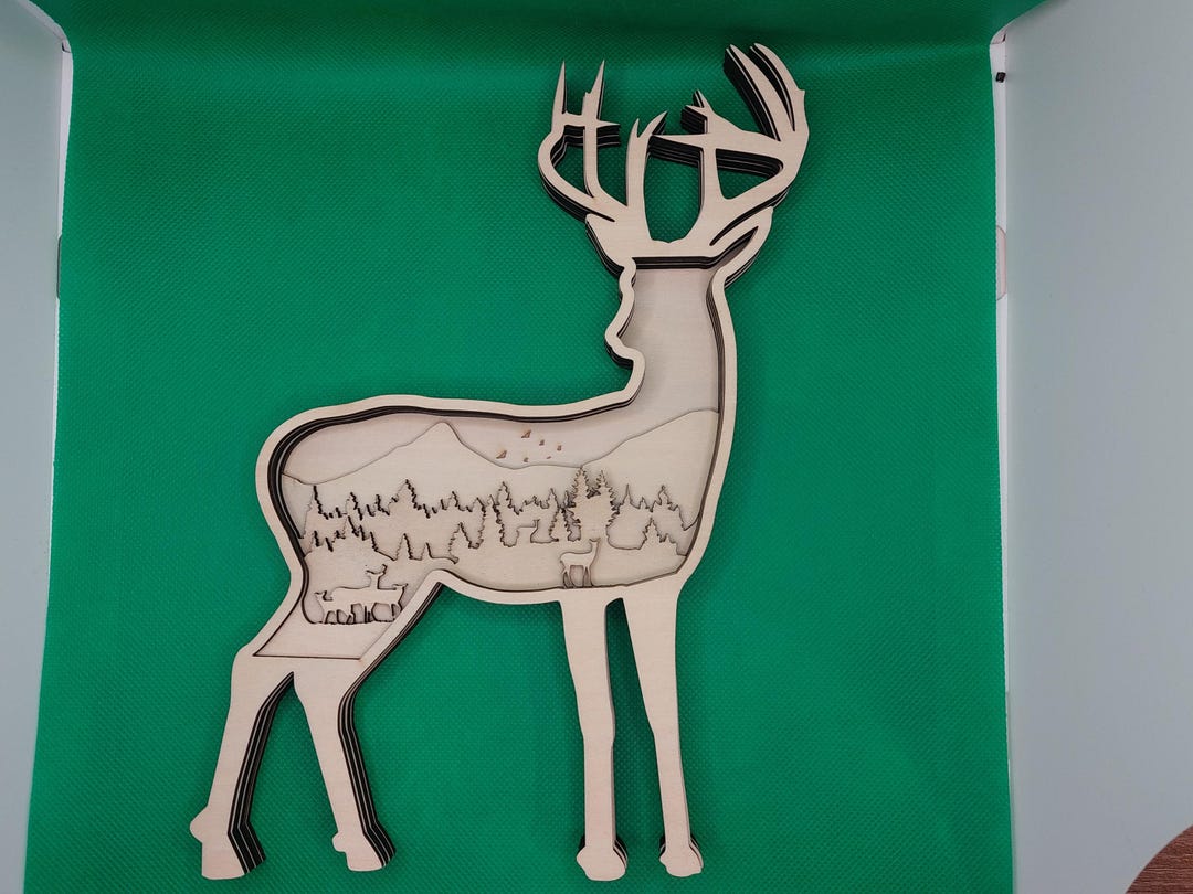 Layered Laser Cut Deer - Etsy