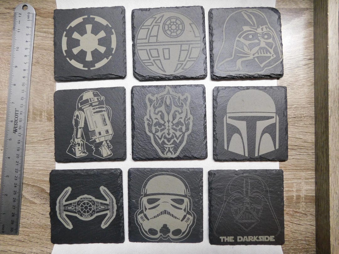 Laser Engraved Star Wars Slate Coaster - Etsy