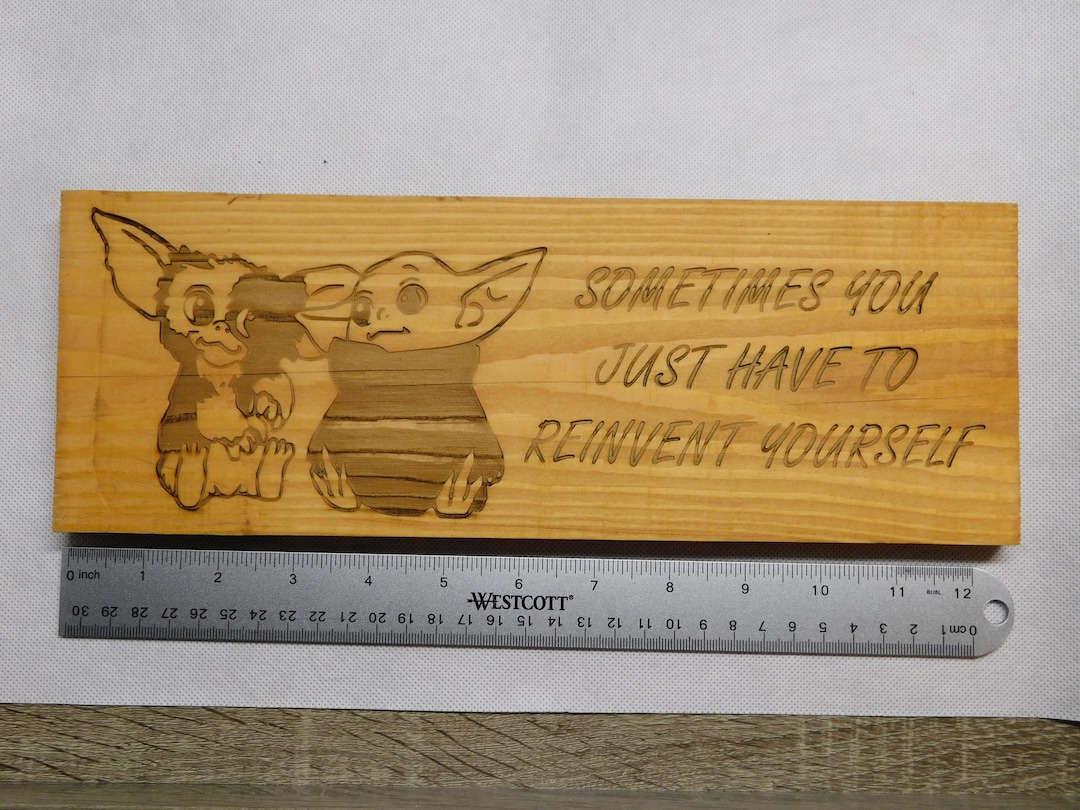 Laser Engraved Gizmo and Grogu Sign - Etsy