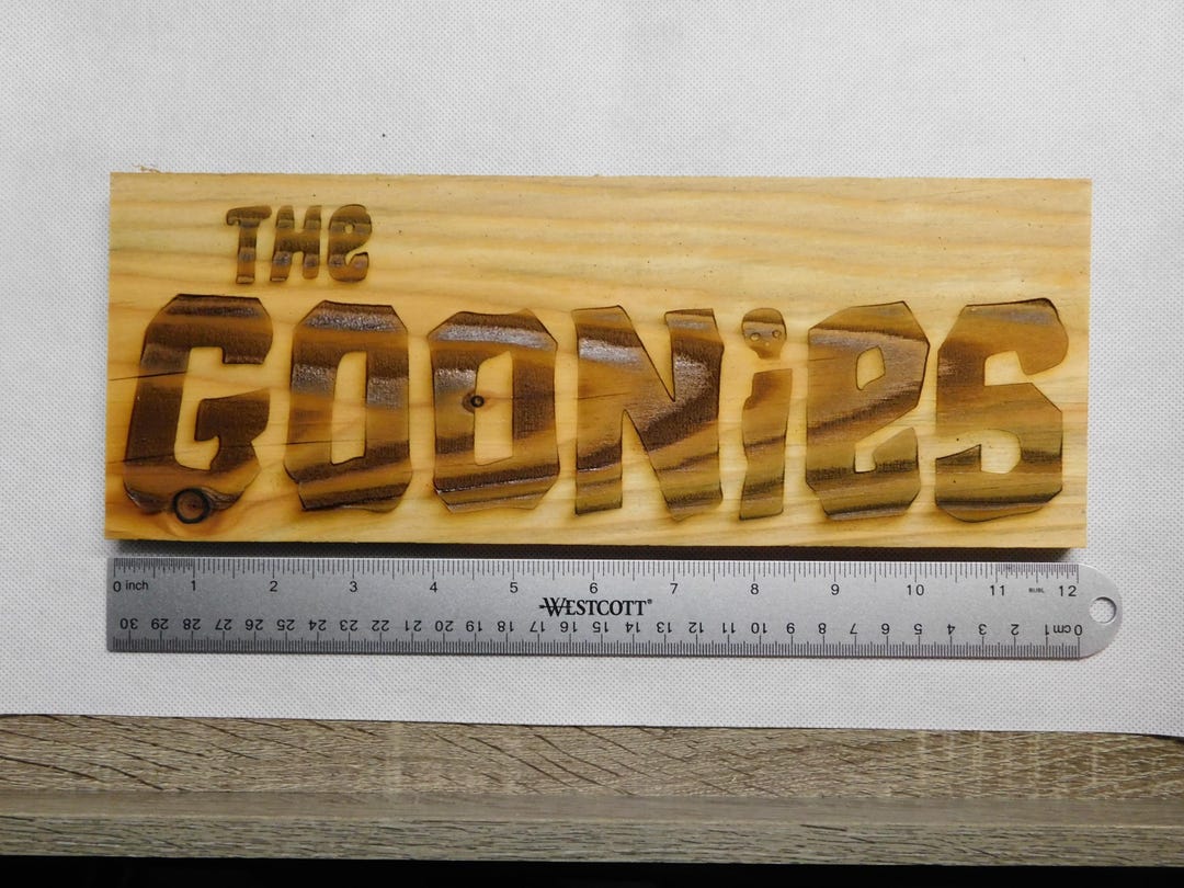 Laser Engraved Goonies Logo Sign - Etsy