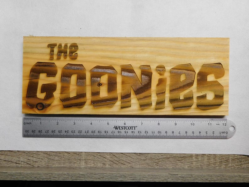 Laser Engraved Goonies Logo Sign - Etsy