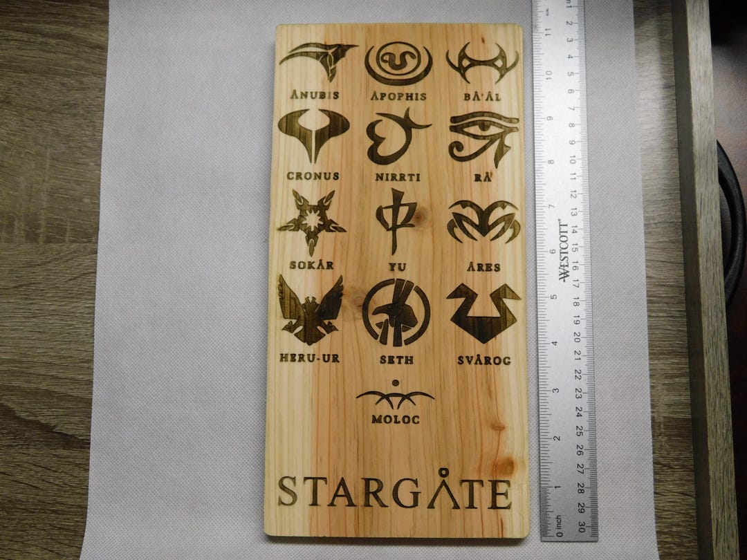Laser Engraved Stargate System Lords Sign - Etsy