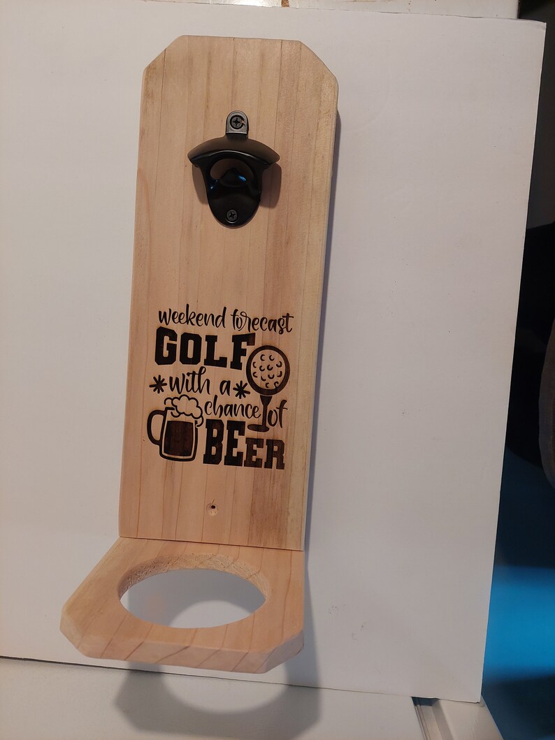Wall Mount Laser Engraved Golf Themed Bottle Opener - Etsy