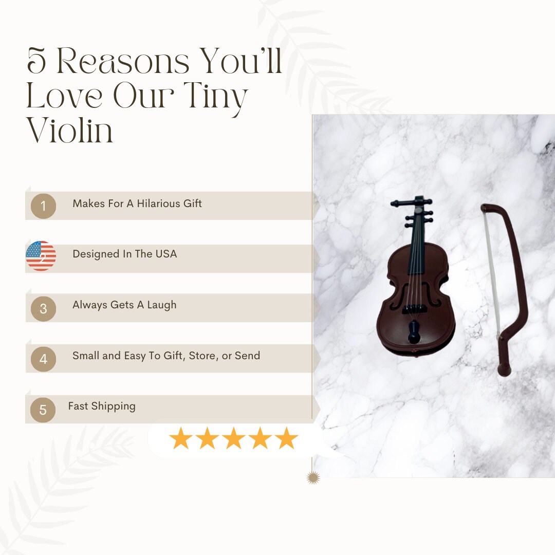 World's Smallest Violin - Tiny Violin Great for A Funny Gift, Decor ...