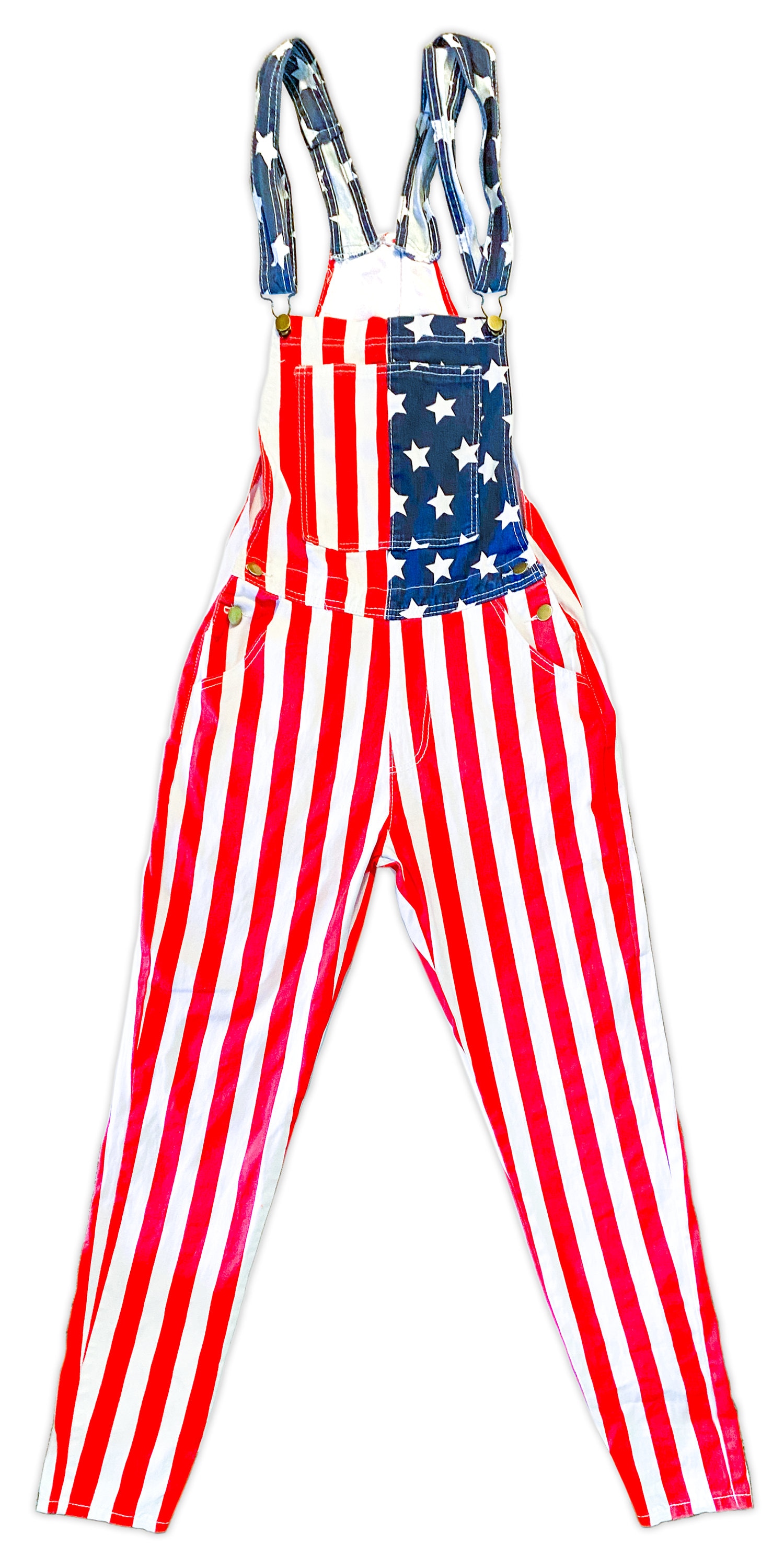 American Flag Overalls Stylish Slim Fit 4th of July Women's Overalls ...