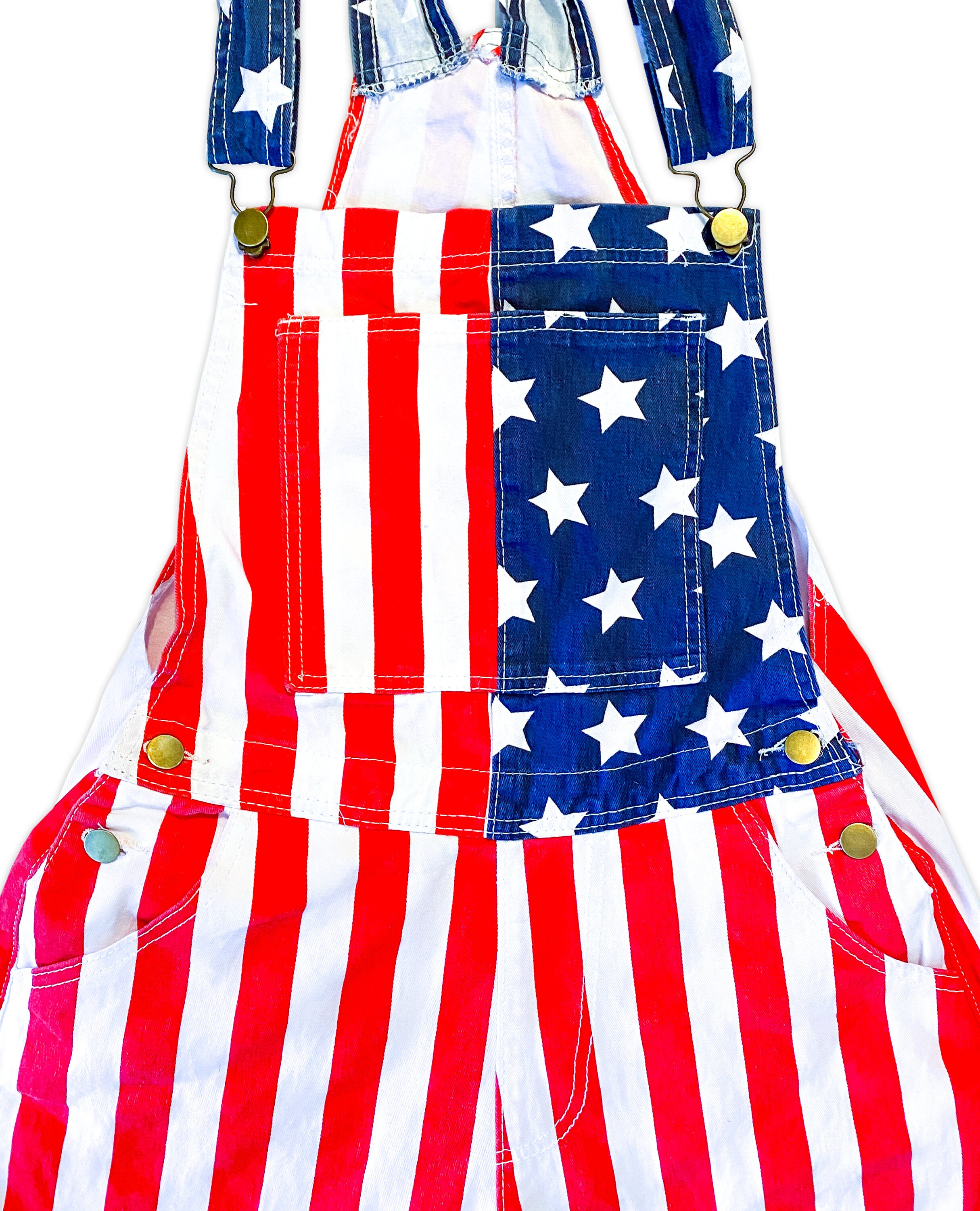American Flag Overalls Stylish Slim Fit 4th of July Women's Overalls ...
