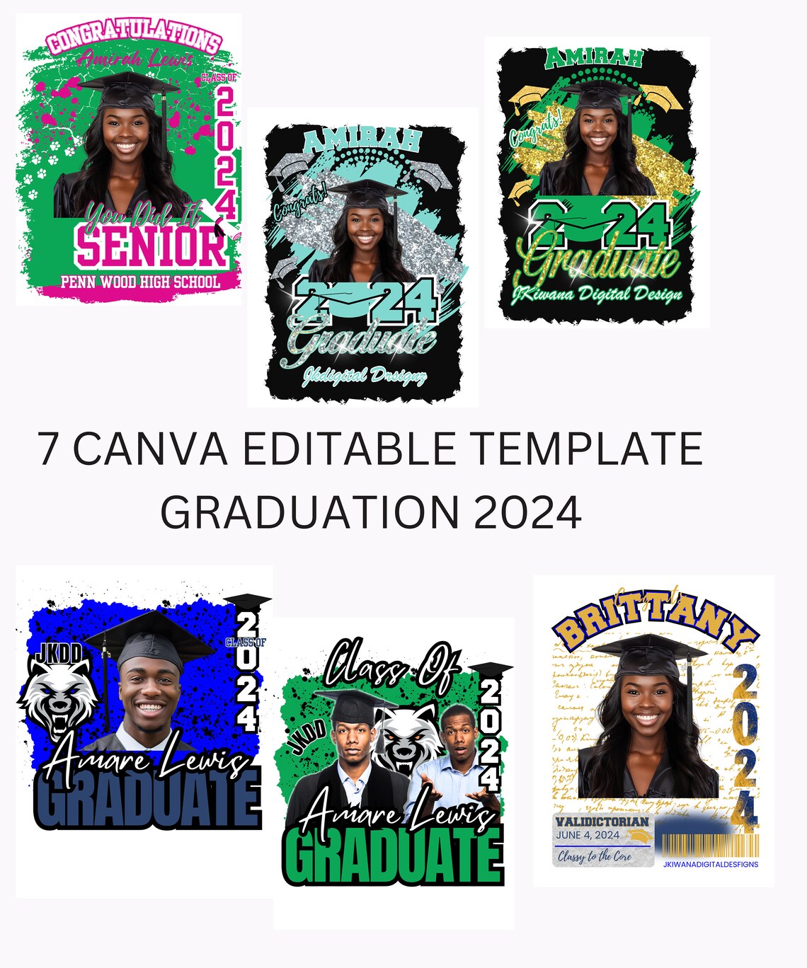 Editable Senior Templates 2024 - Etsy