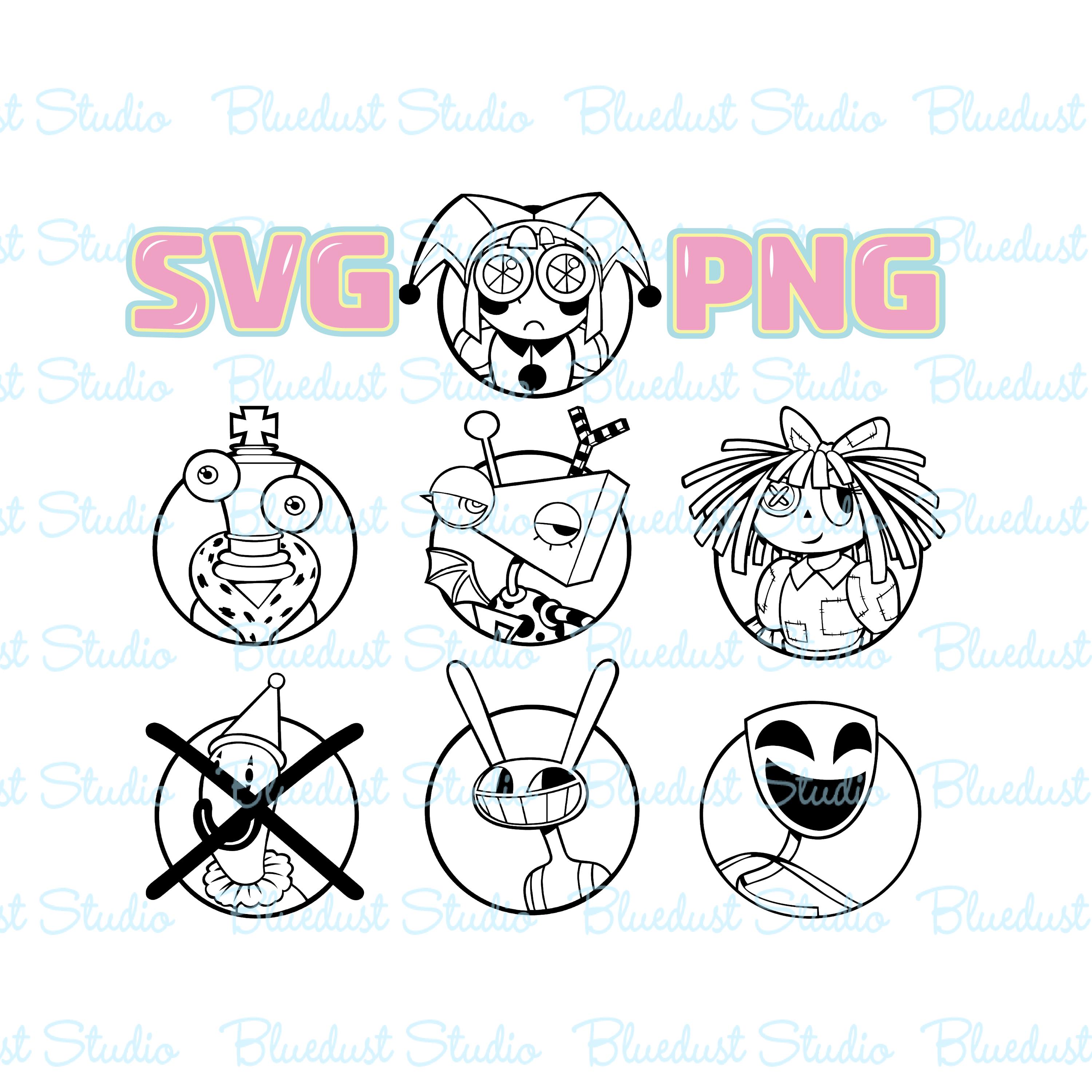 Digital Download the Amazing Digital Circus SVG+PNG 28 Files, Jax ...