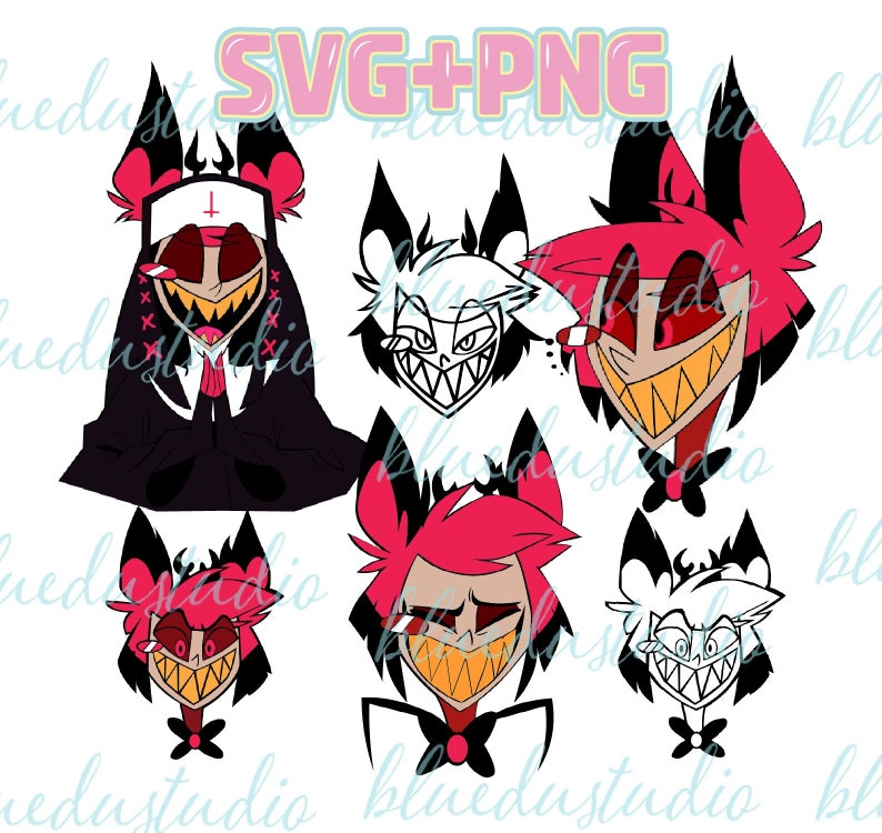 Digital Download Alastor Hazbin Hotel SVG/PNG 12 Tot, Lucifer ...