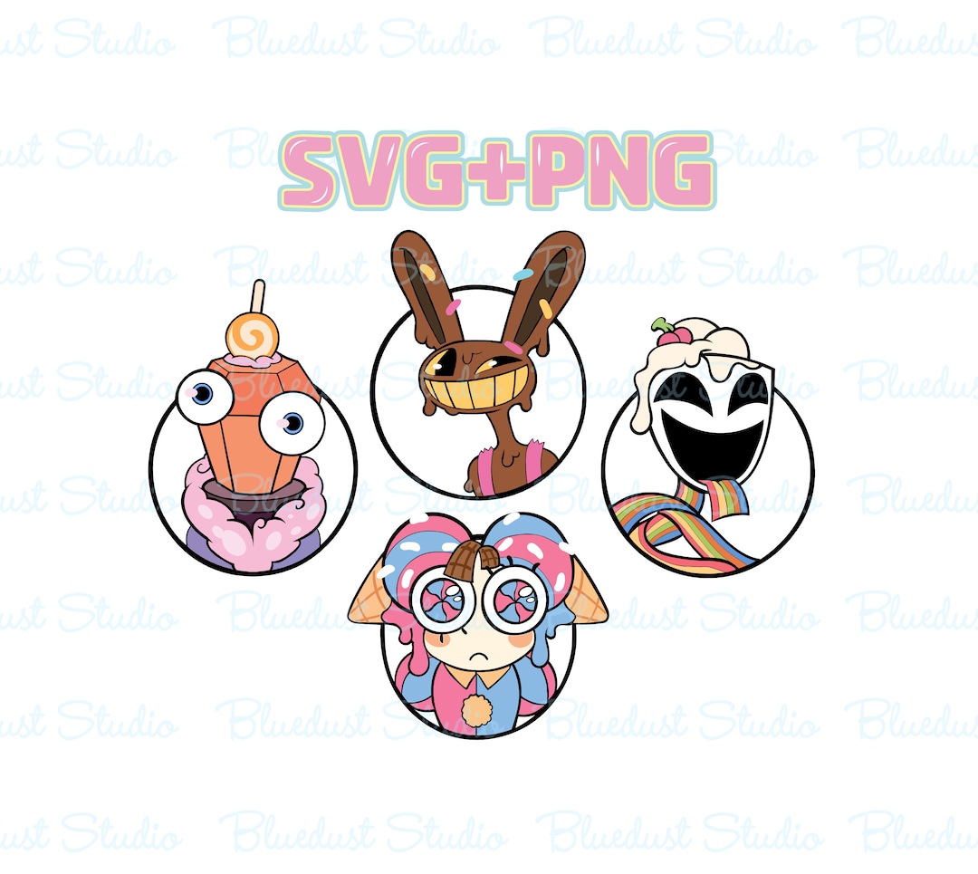 Digital Download Amazing Digital Circus SVG+PNG Jax Pomni Gangle Kinger ...