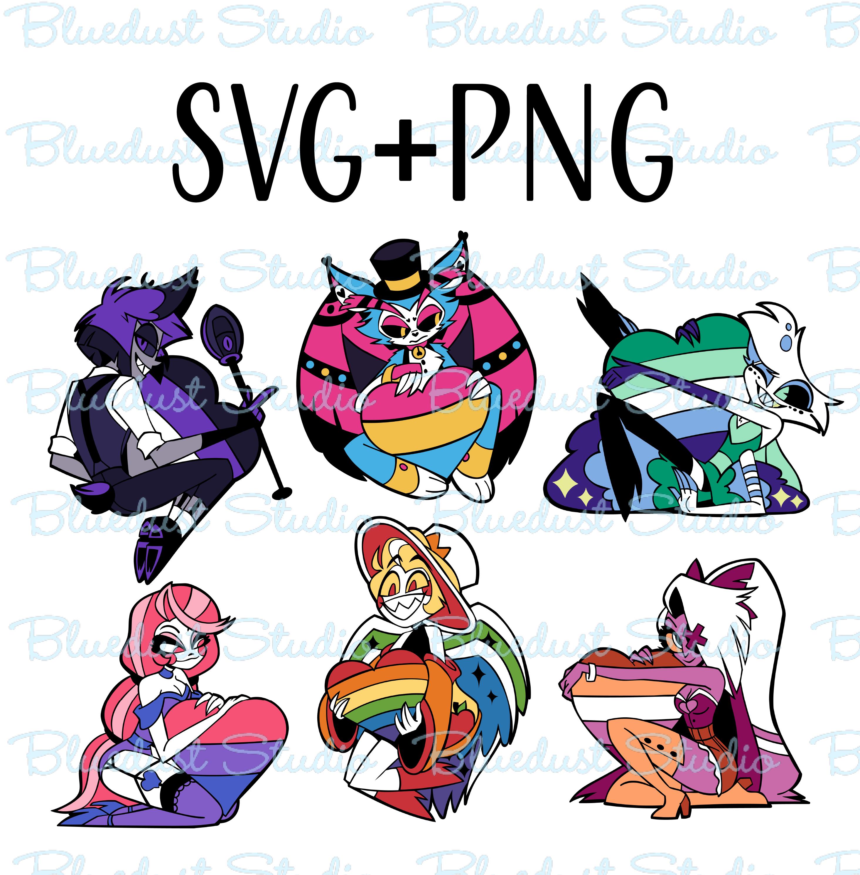 Digital Download Hazbin Hotel SVG PNG Angel Dust Alastor Husk Charlie ...