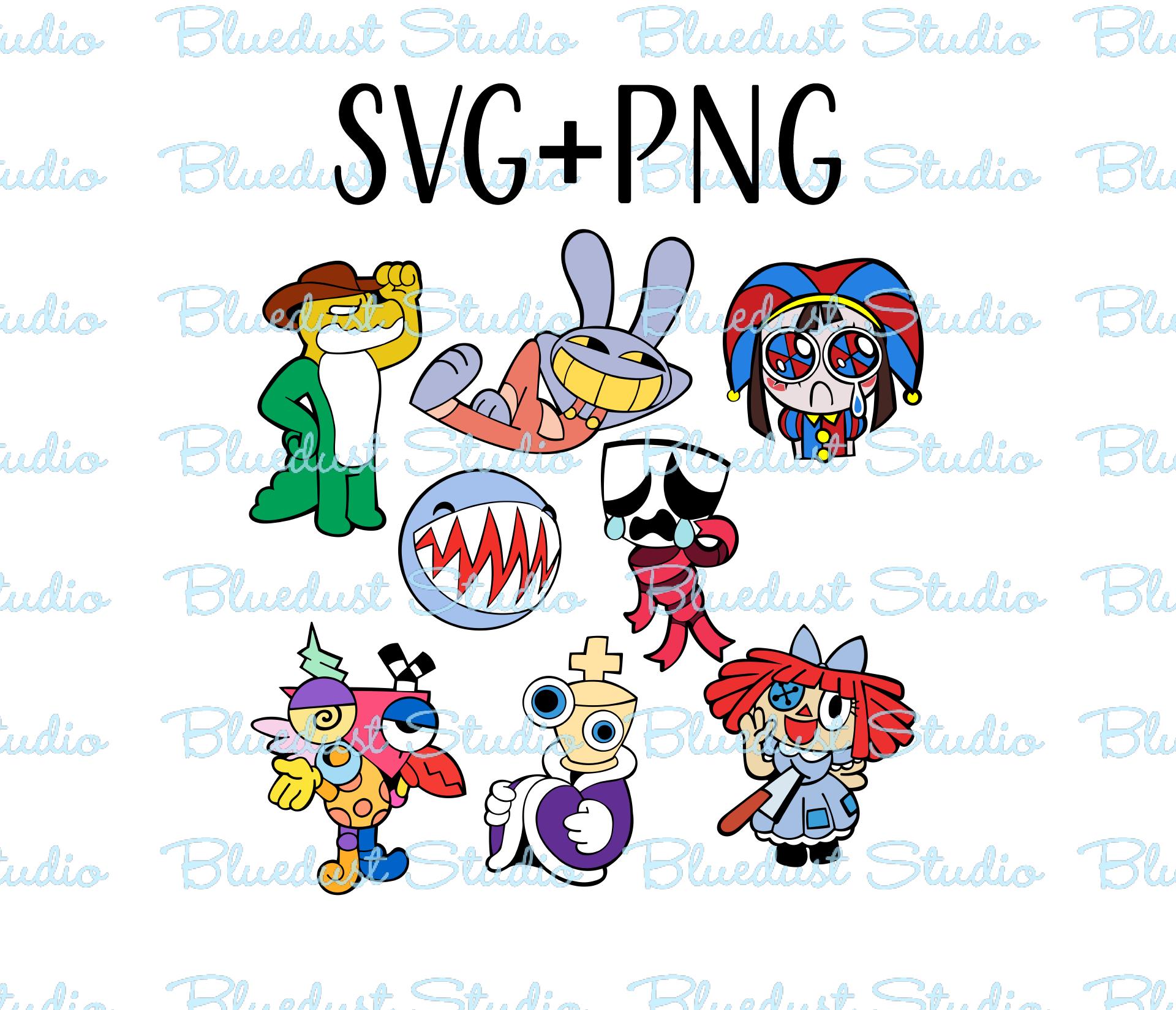 Digital Download SVG and PNG the Amazing Digital Circus Pomni, Jax ...