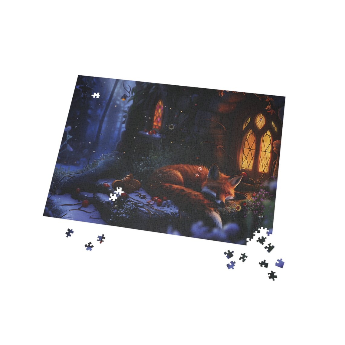1,000 Piece Jigsaw Puzzle for Adults, Sleeping Fox Design, Fantasy ...