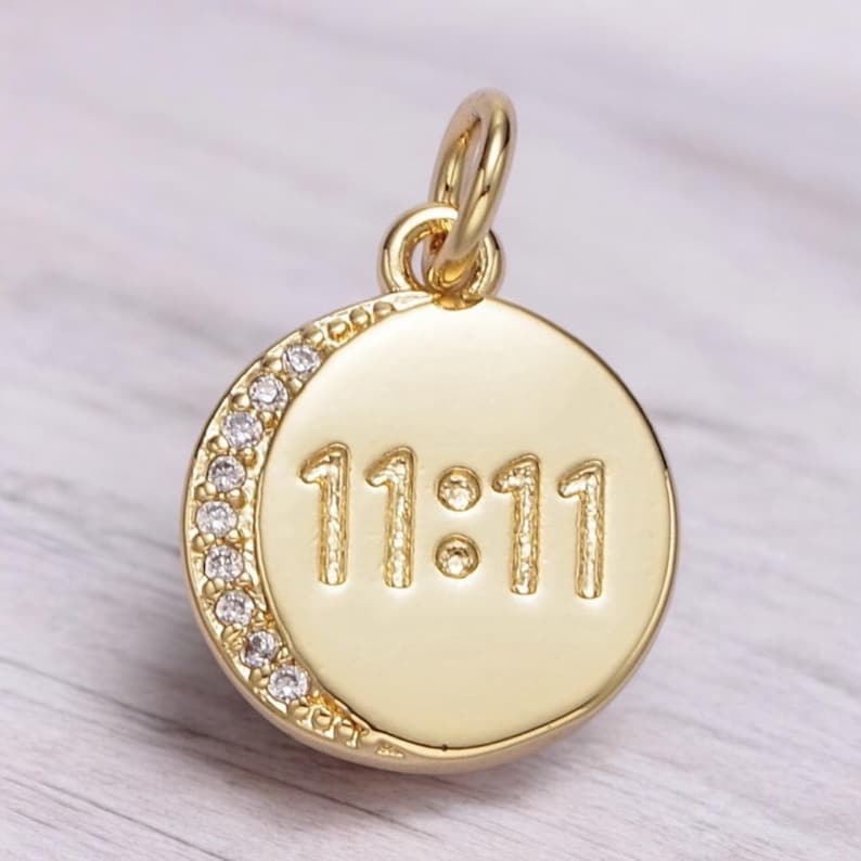 Gold Mini 11:11 Angel Number Charm Necklace - Etsy