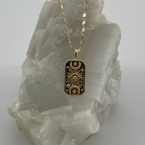 Gold Celestial Evil Eye Charm Necklace - Etsy
