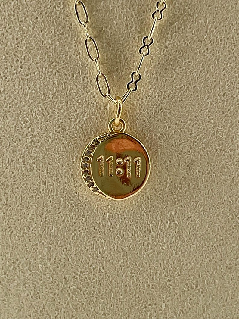 Gold Mini 11:11 Angel Number Charm Necklace - Etsy