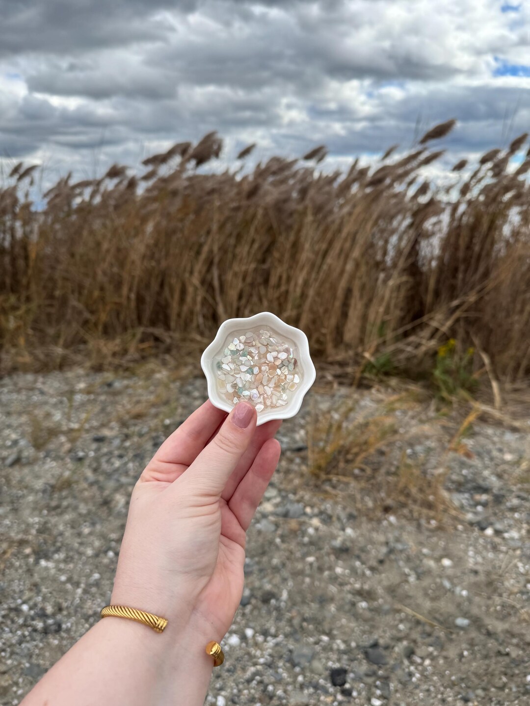 Crushed Abalone Shell Ring Dish Sea Shell Ring Tray Gift for the Couple ...