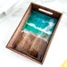 Wood Ocean Wave Mini Serving Tray Trinket Tray Jewelry Tray Jewelry ...