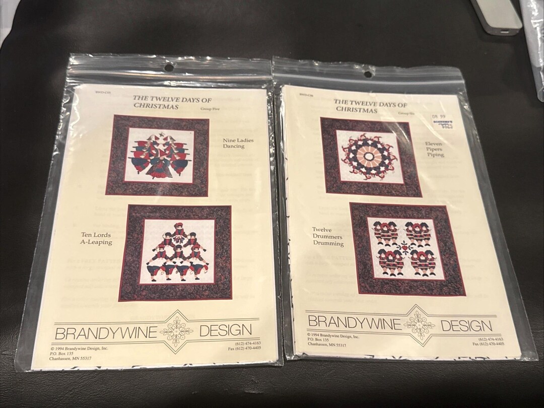 The Twelve Days of Christmas Quilt Pattern, Brandywine Design 1994 # ...