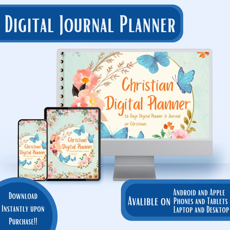Christian Digital Planner for Women Digital Journal - Etsy