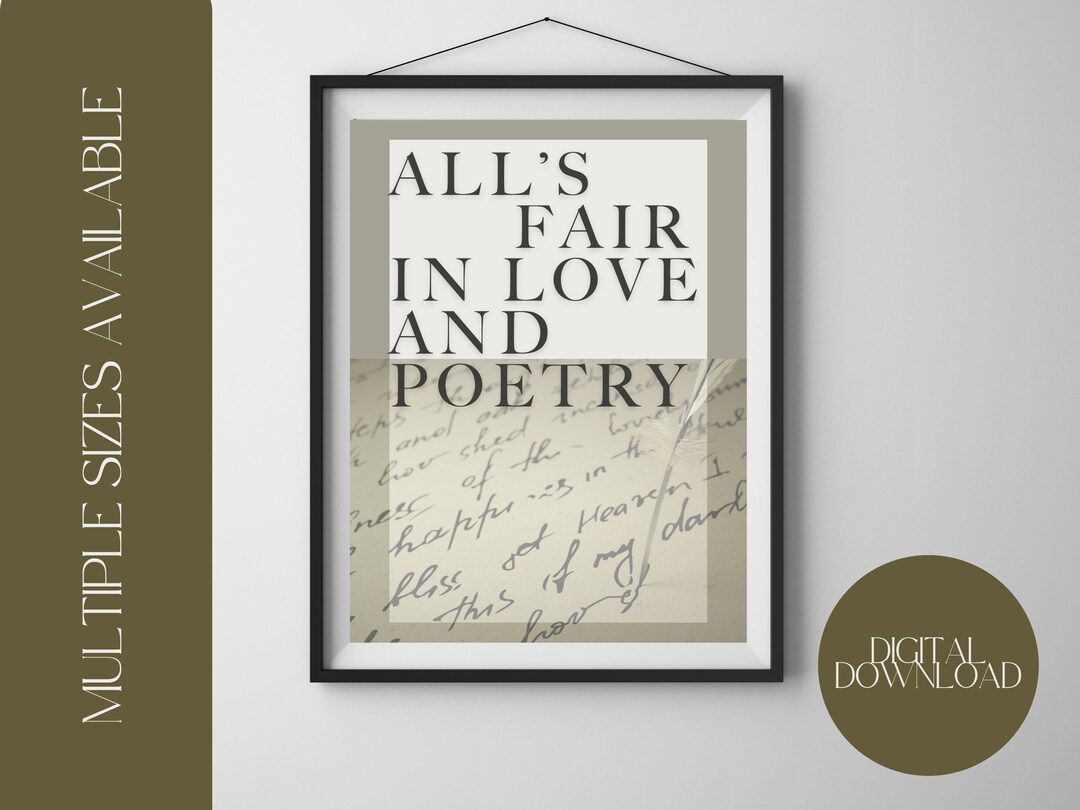 All's Fair in Love and Poetry | the Tortured Poets Department | Taylor ...
