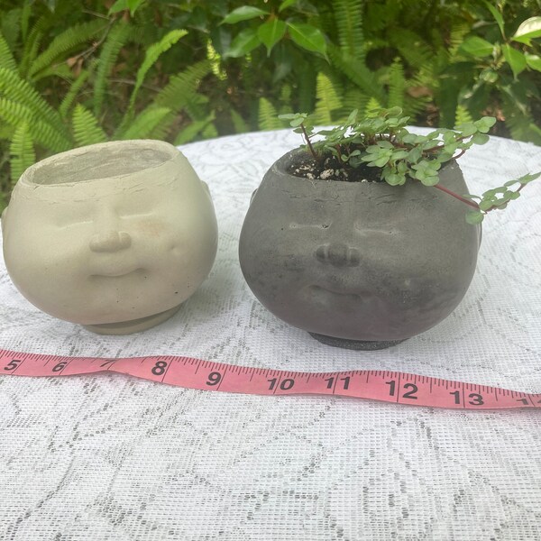 Concrete Baby Head Planters - Etsy