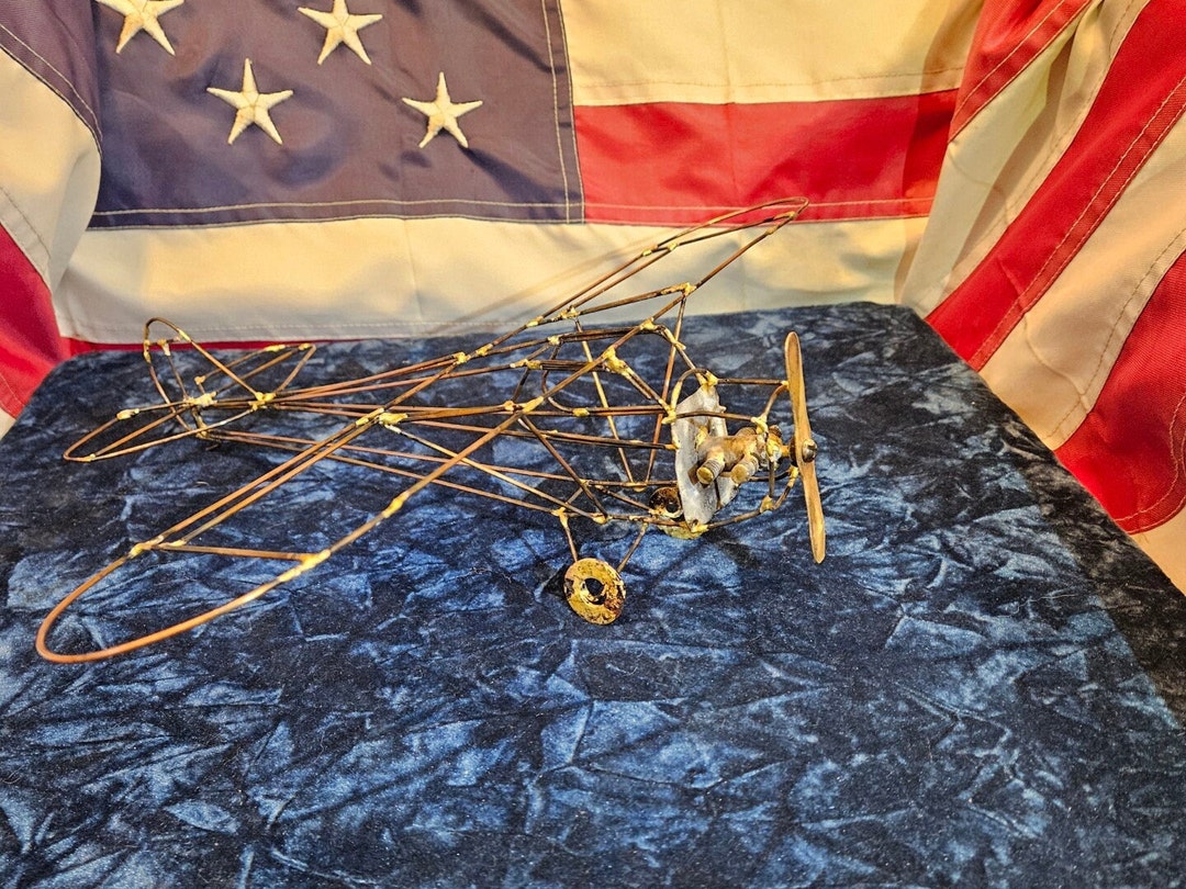 Handcrafted Biplane Art From Welding Materials A Unique Gift for ...