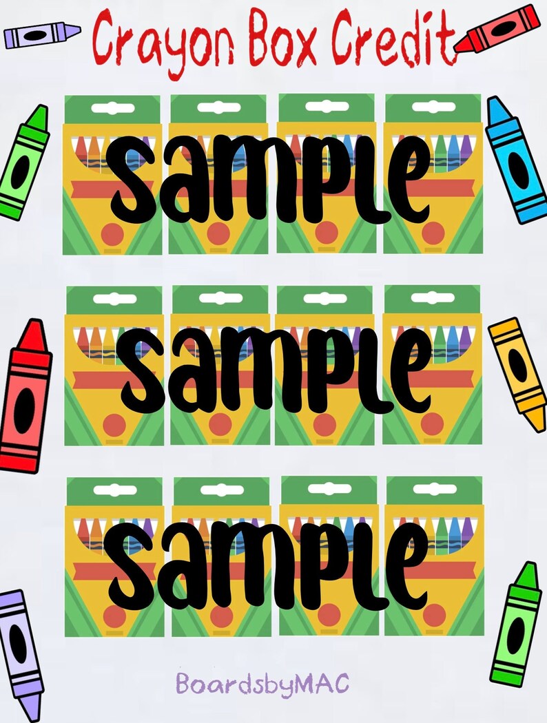 Crayon Box Credit - Etsy