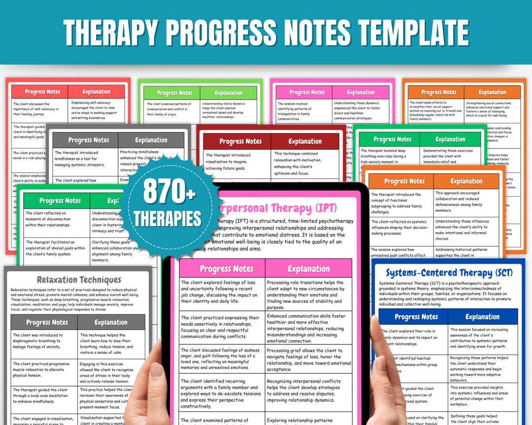 Therapy Progress Notes Template | Therapy Intervention | Therapy Cheat ...