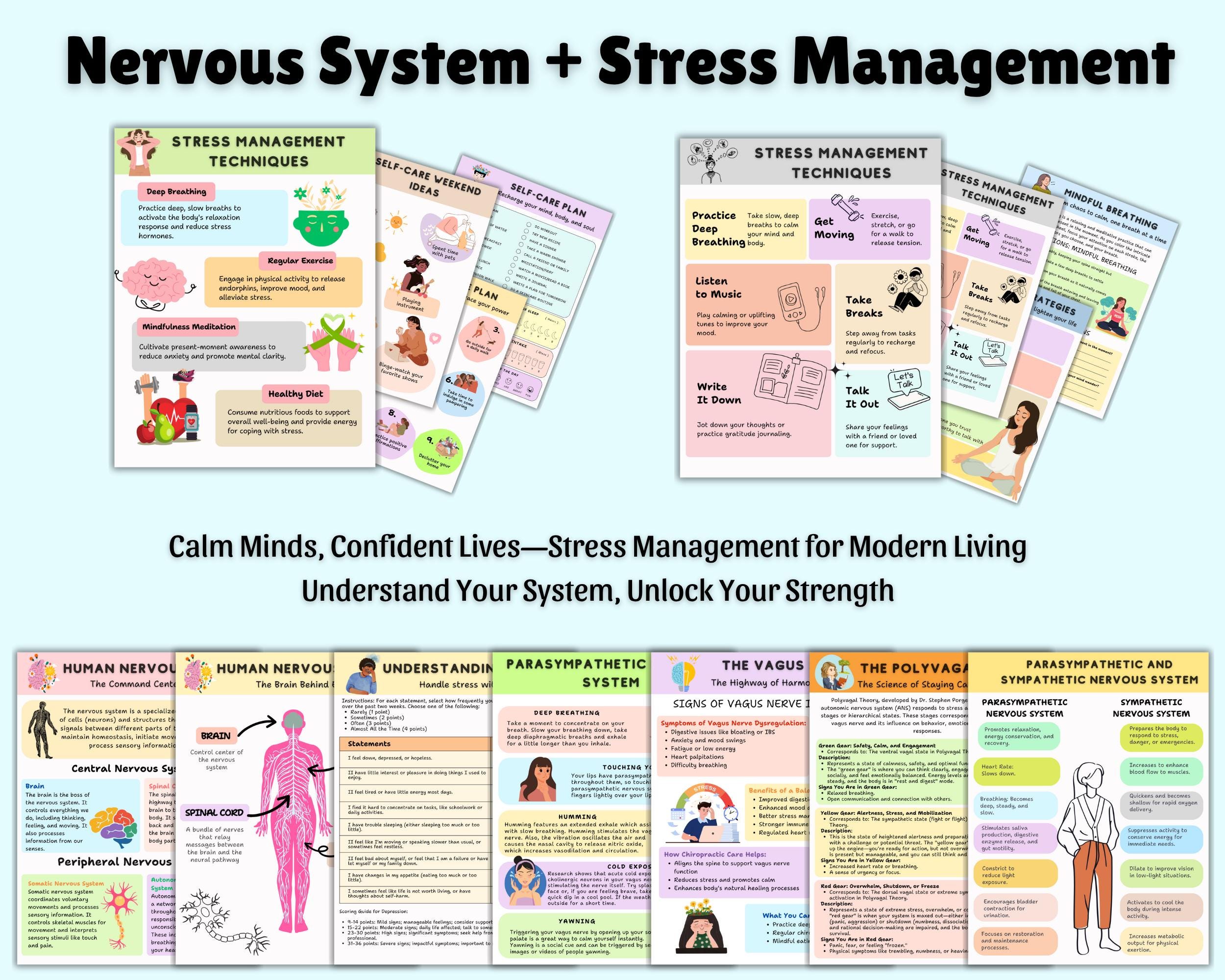 Nervous System Regulation Workbook | Polyvagal Theory Worksheet ...